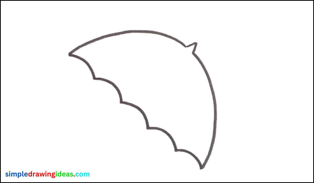 How to draw an Umbrella step by step - Simple Drawing Ideas