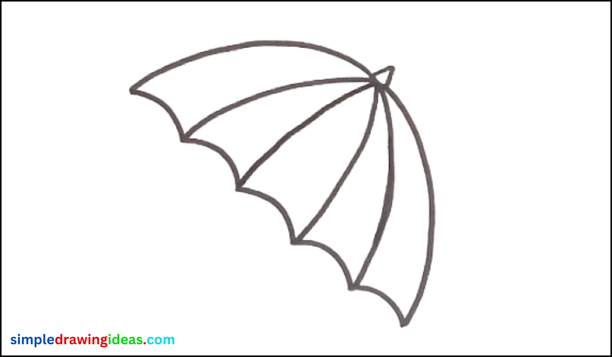 How to draw an Umbrella step by step - Simple Drawing Ideas