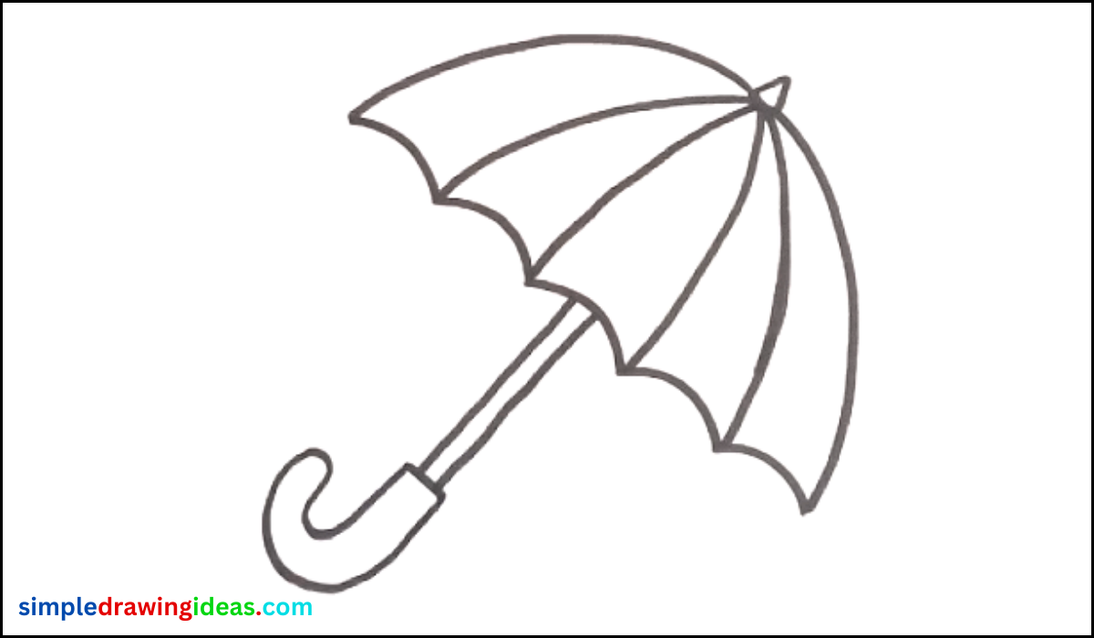 How to draw an Umbrella step by step - Simple Drawing Ideas