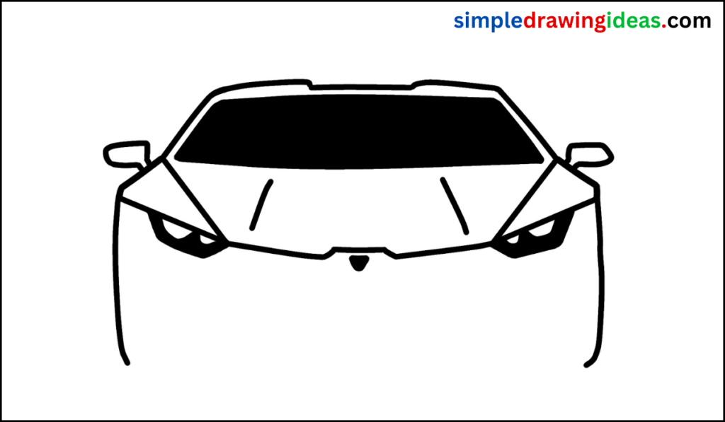How to draw a Lamborghini car for beginners - Simple Drawing Ideas