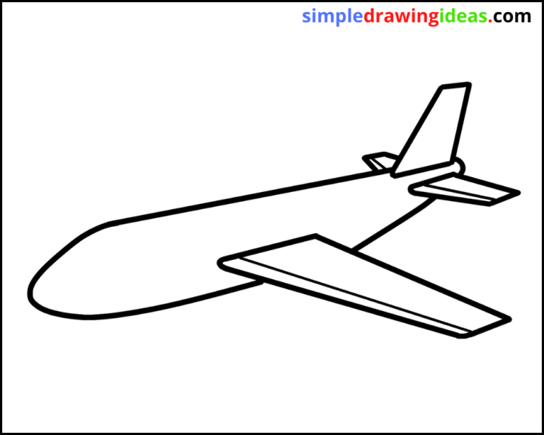 How to draw a plane easy – things to draw - Simple Drawing Ideas