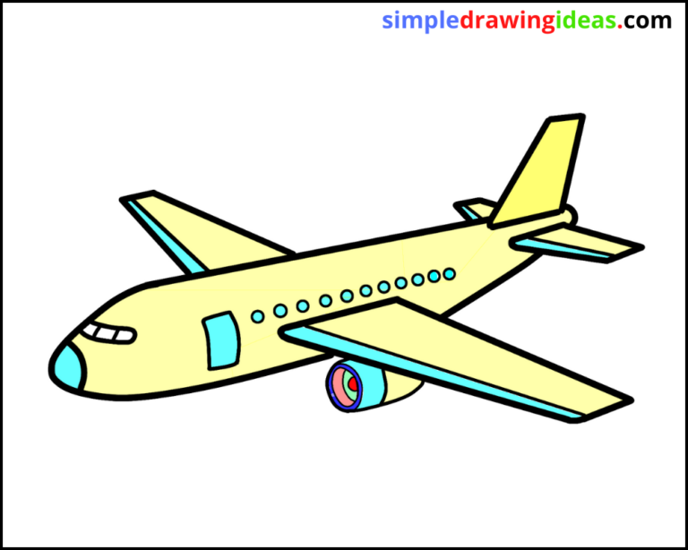 How to draw a plane easy – things to draw - Simple Drawing Ideas