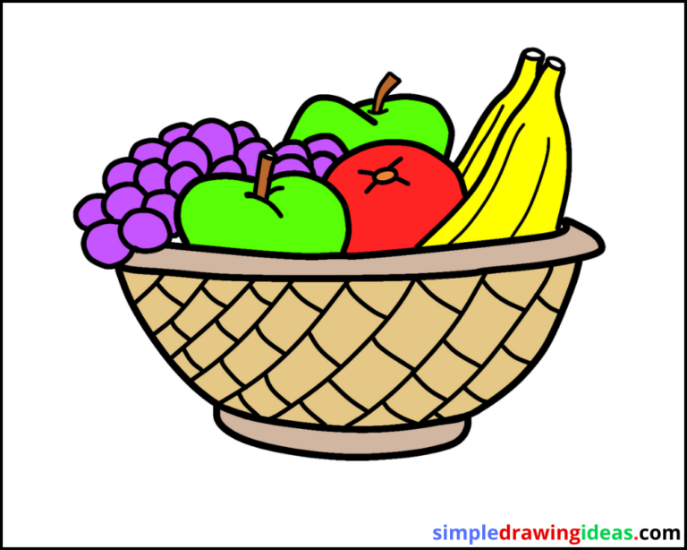 How to draw a vegetables basket for beginners - Simple Drawing Ideas