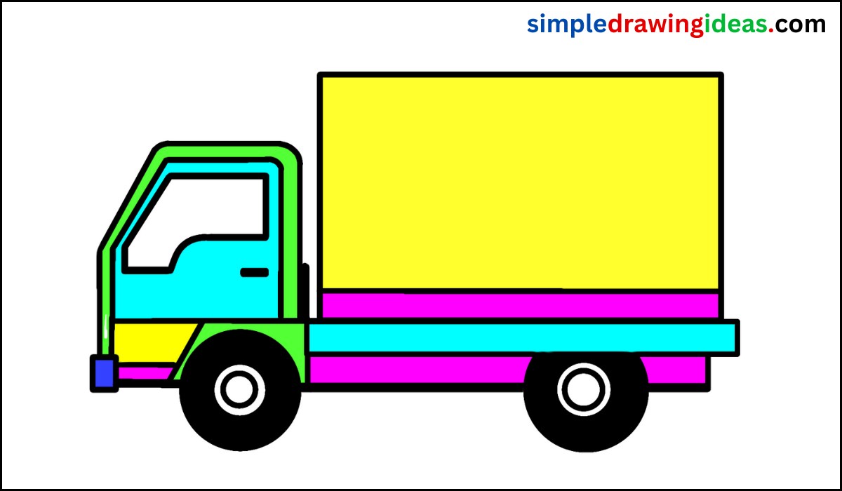 How to draw a truck step by step - Simple Drawing Ideas