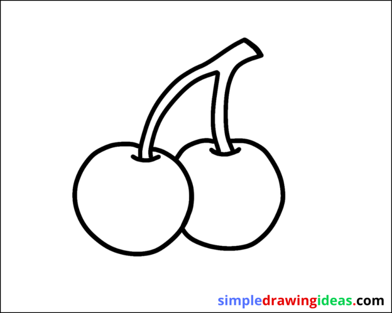How to draw a cherry step by step - Simple Drawing Ideas