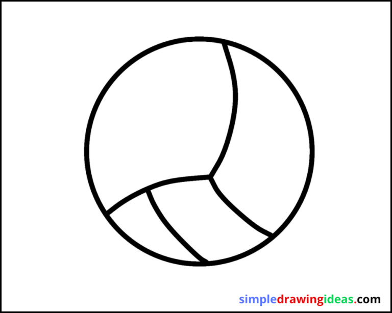 How to draw a Volleyball step by step - Simple Drawing Ideas