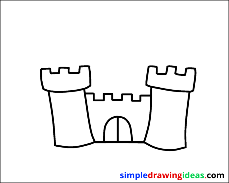 How to draw a castle step by step - Simple Drawing Ideas
