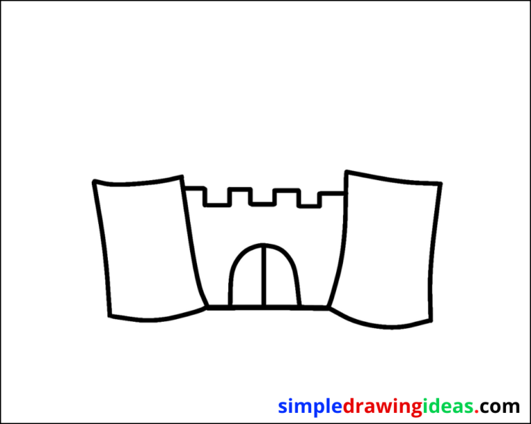 How to draw a castle step by step - Simple Drawing Ideas