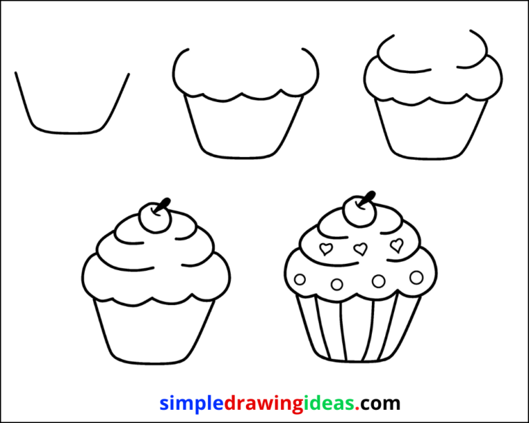 How to draw a cupcake - Simple Drawing Ideas