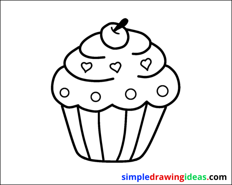 How to draw a cupcake - Simple Drawing Ideas