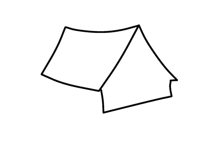 How to draw a tent step by step for beginners - Simple Drawing Ideas