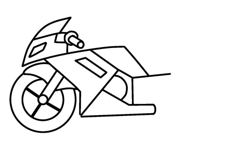 How to draw a motorcycle step by step - Simple Drawing Ideas